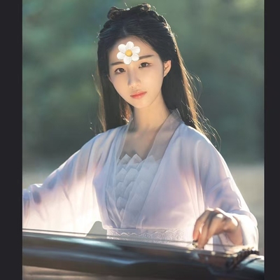 白色仙小龙女刘亦菲写真改良汉服