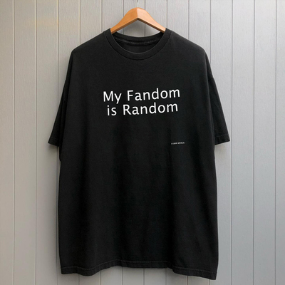 MyFandomisRandom字母纯棉T恤