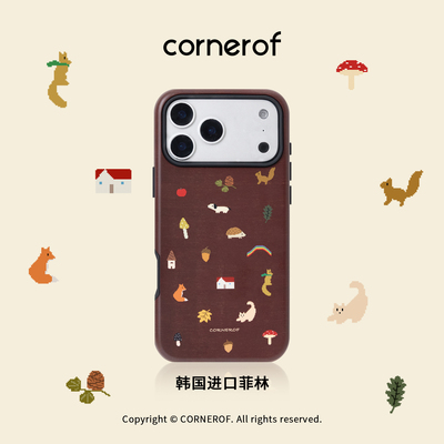 cornerof磁吸韩国进口菲林像素适用iPhone17promax手机壳苹果16pro原创15pro二合一14新款高级女13可爱12
