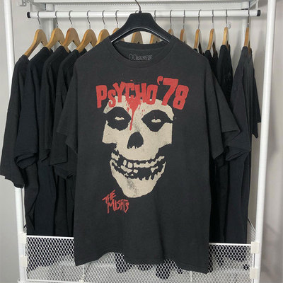 ins超火短袖摇滚乐队复古重磅