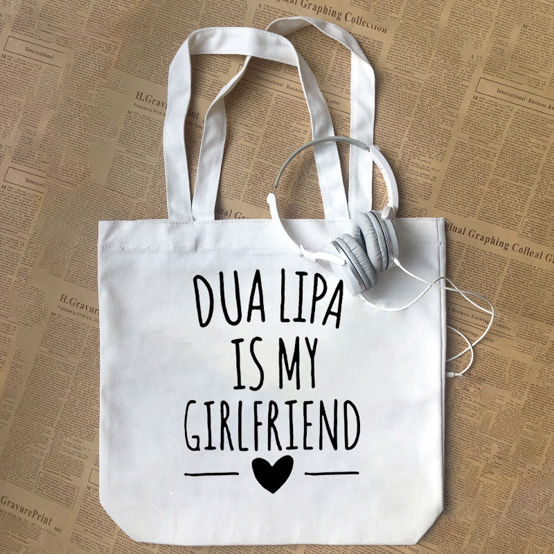 Dua Lipa is my girlfriend啪姐明星 帆布包手提袋