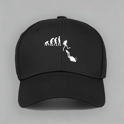 Evolution Scuba Diving进化论水肺潜水员纯棉棒球帽子鸭舌防晒