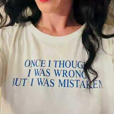 ONCE I THOUGHT凯蒂佩里水果姐bandaids短袖白t恤katy perry