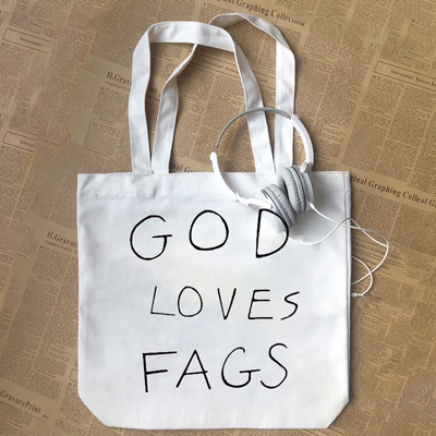 God loves fags 上帝爱基佬diy无耻之徒纯棉帆布包手提袋定制