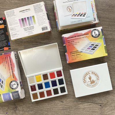 美国进口ds水彩颜料艺术家级大师级固体半块旅行便携装浓郁鲜艳