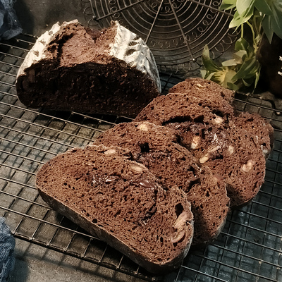 纯全麦面包黑巧香蕉手工早餐不添加糖黑巧克力欧包代餐包邮