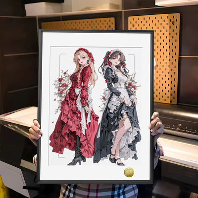 Fate贵族姐妹埃列什基伽勒&伊什塔尔同人周边装饰画