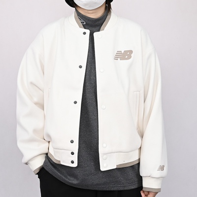 New Balance 运动休闲 百搭时尚针织夹克 女款 象牙白NAF12012-IV