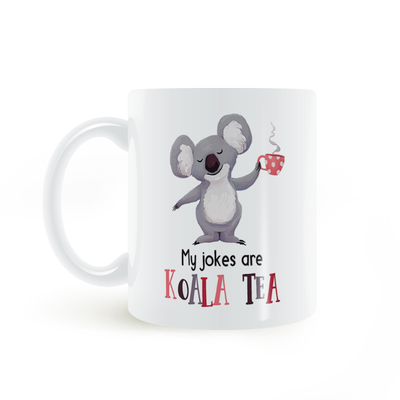 My jokes are Koala Tea joke mug 考拉笑话茶杯咖啡杯马克杯牛奶
