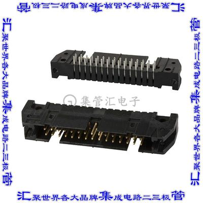 5102159-7 针座连接器30POS接头2排2.54mm公形插针通孔直角镀金