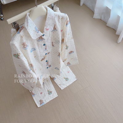 四季女全棉睡衣家居服