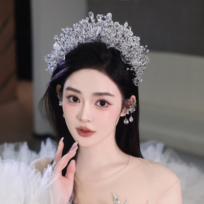 ETE新款新娘皇冠发饰奢华韩系水晶重工婚纱礼服百搭头饰17631