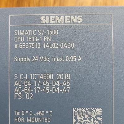 议价6ES7513-1AL02-0AB0 CPU1513-1PN 工控可编程控制器模块维修