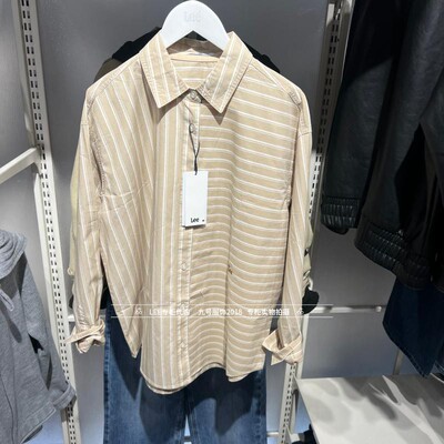 Lee女士宽松条纹棉衬衫