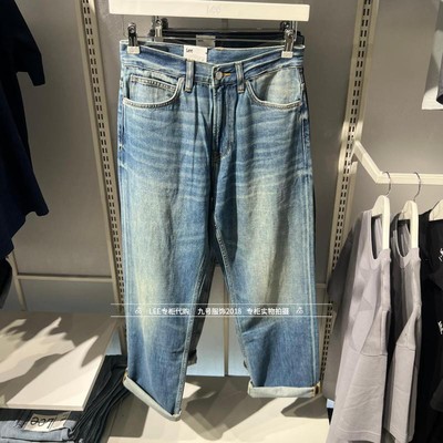 Lee拉链男士宽松直筒牛仔裤