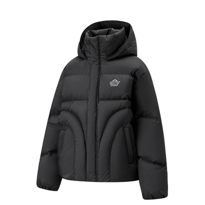 李宁保暖连帽短款情侣新款羽绒服