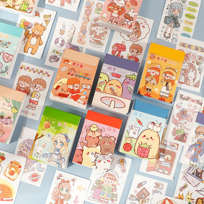 Small sticker note with thicker 50pcs mini hand account DIY