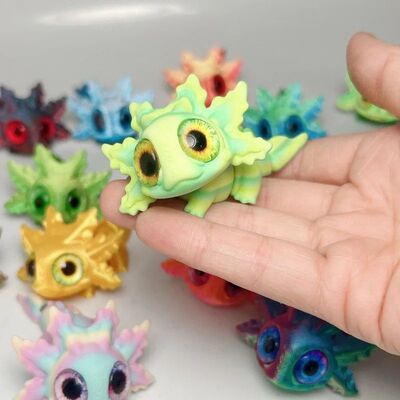 3D Printed Salamander Figures Animal Toys Multi-Joint Movabl