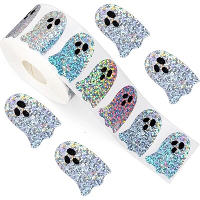 Ghost-Shaped DIY Waterproof Stickers Halloween Party Atmosph