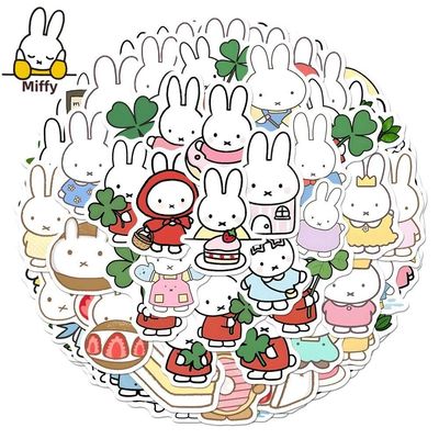 67PCS Kawaii Miffy Rabbit stickers cute cartoon characters h