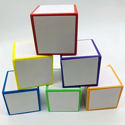 3Pcs Random-Color Blank Foam Dice Set, Reusable Erasable Dry