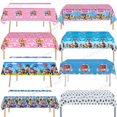 Birthday Paw Patrol Tablecloth Disposable Table Cloth Table