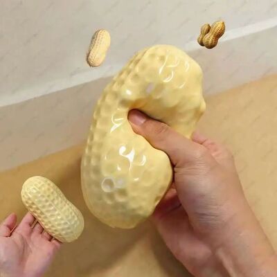 Peanut Stress Ball Crunchy Squeeze Ball Squishy Toy, Buttery