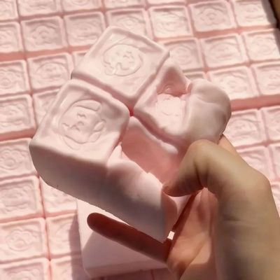 Taba Squishy Strawberry Milk Cube Cake Bread Squeeze Toy Sof