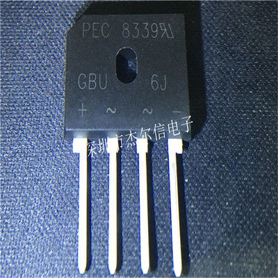 GBU6J  扁桥 整流桥 DIP-4 全新进口原装 可直拍 出样