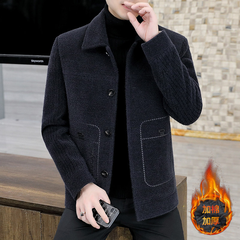 高品质秋冬金貂绒毛呢大衣休闲夹克加绒加厚棉服外套79906-P130_星座217XZ217217-79906 - 杭州女装网