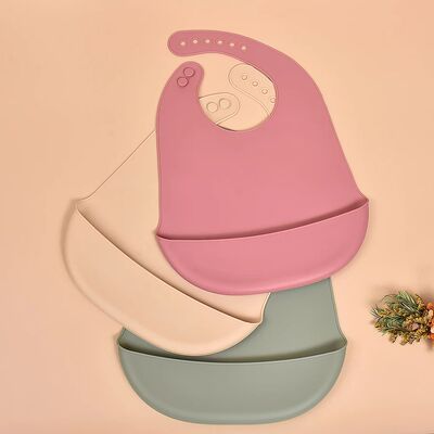 Silicone Baby Eating Bibs Easy to Clean Baby Bibs Drooling T
