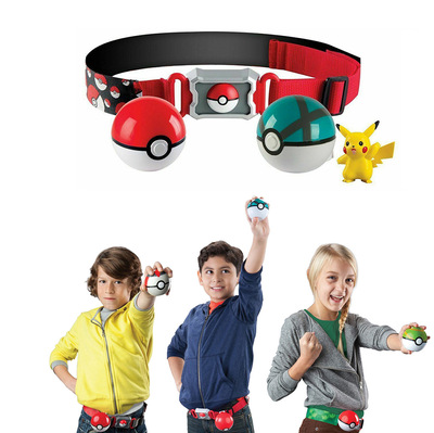 Pet Pokemon Pikachu Baby Pokemon Ball Belt set Pokemon toy