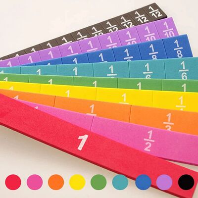 51Pcs Fraction Cubes Math Montessori Math Materials Teaching