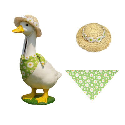 跨境新品Porch Goose Costume2025春夏田园风门廊鹅宠物装饰狗狗