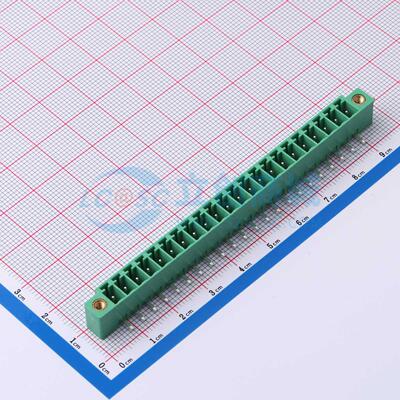 插拔式接线端子 MX15EDGRM-3.81-22P-GN01-Cu-A 弯插,P=3.81mm 板