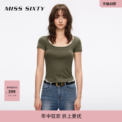 MissSixty蕾丝拼接T恤