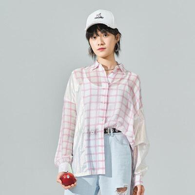 鸟2020年春A3CA92899百搭经典格纹直筒长袖薄款衬衫A3CA92899
