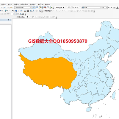 青藏高原边界数据/shp矢量/arcgis可打开制图出图/QGIS