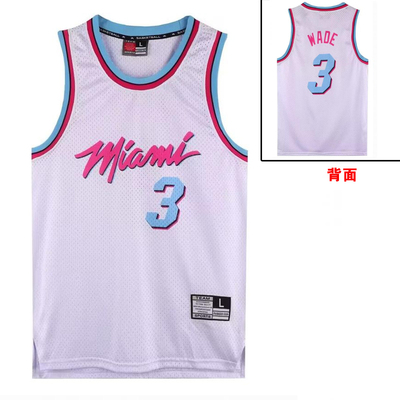 热火队韦德队服美式复古背心詹姆斯科比上衣杜兰特库里网眼球衣潮