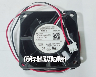 全新NMB 2410ML-05W-B79 24V 0.25A 60*60*25MM 6025变频器风扇