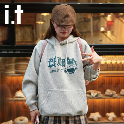 it:CHOCOOLATE潮牌连帽卫衣男女休闲宽松2025秋冬款情侣帽衫上衣