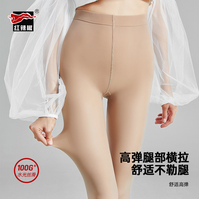 红辣椒西瓜裆水光袜打底裸感透肤