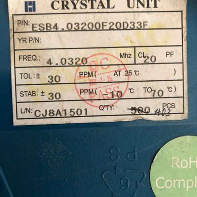 议价4.0320 20PF晶振 400个可维修