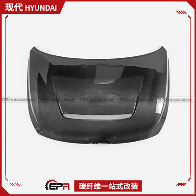 适用于现代 16-24 I30N 碳纤维V款前机盖引擎盖车头盖改装替换