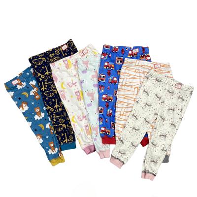 C3061外贸新款可爱印花儿童束口睡裤棉质亲肤婴幼儿童秋裤保暖裤