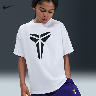 Nike耐克秋冬新款科比大童宽松速干T恤针织短袖IM0322-100