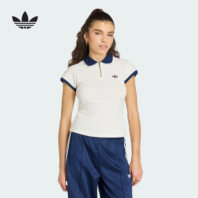 Adidas阿迪达斯2026年秋季新款女短袖POLO KS7357