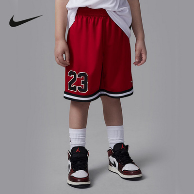 Jordan耐克男童幼童季后赛T恤和网眼布短裤套装2025夏II2533-687