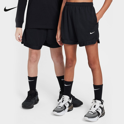 Nike耐克男女童DRI-FIT大童速干篮球短裤夏季透气针织HJ0565-010