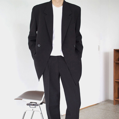 春季新款雅痞小西装男韩版宽松潮流西服ins正装外套青年时尚上衣